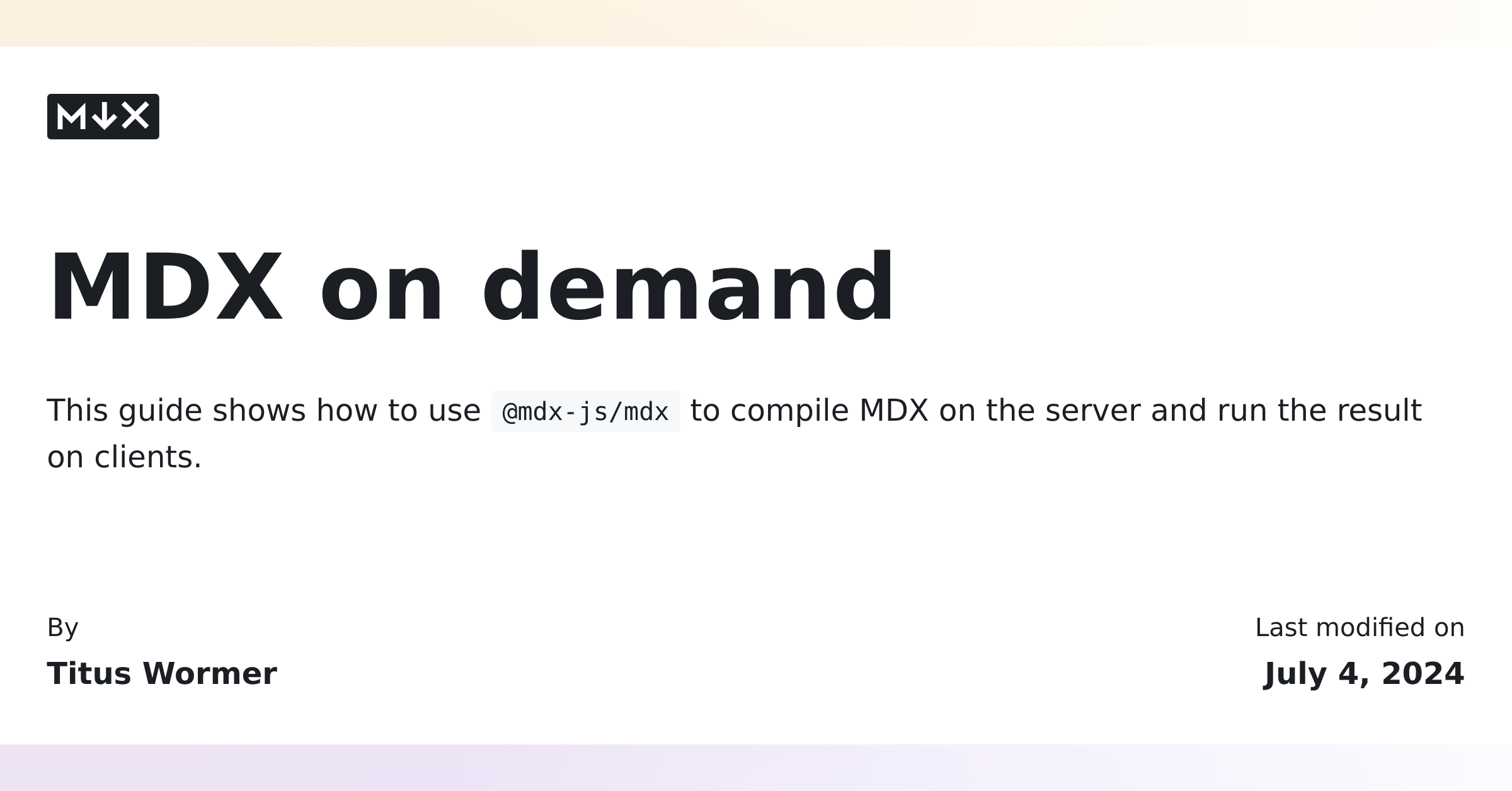 Mdx On Demand Mdx中文文档 Mdx中文网 5324