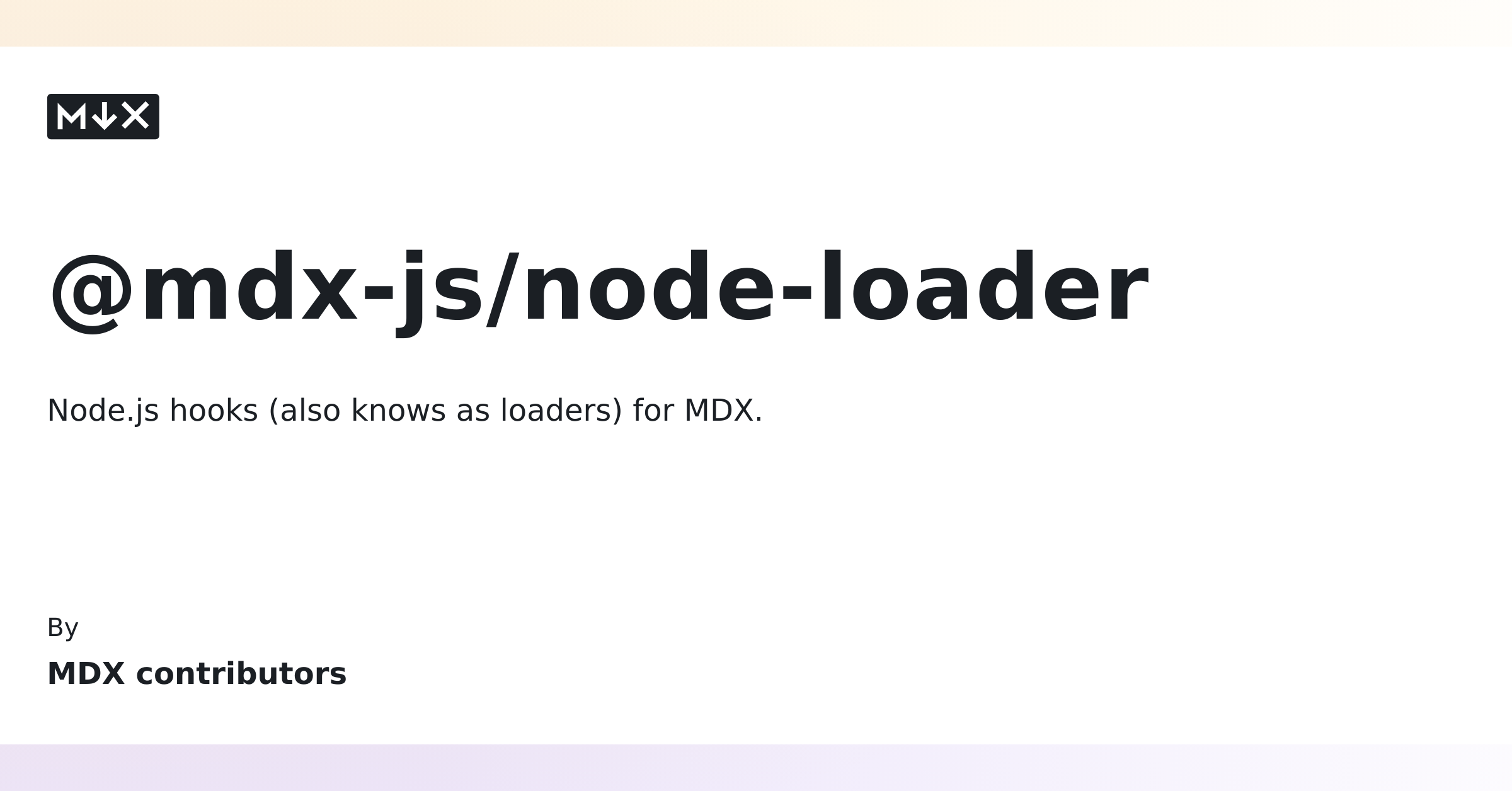 @mdx-js/node-loader | MDX中文文档 | MDX中文网 @mdx-js/node-loader | MDX中文文档 | MDX中文网